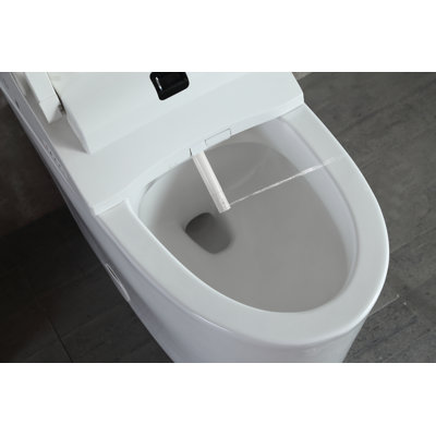 RunFine Group 1.28 Gallons GPF Elongated Floor Mounted Bidet Toilet (Seat Included) & Reviews ...